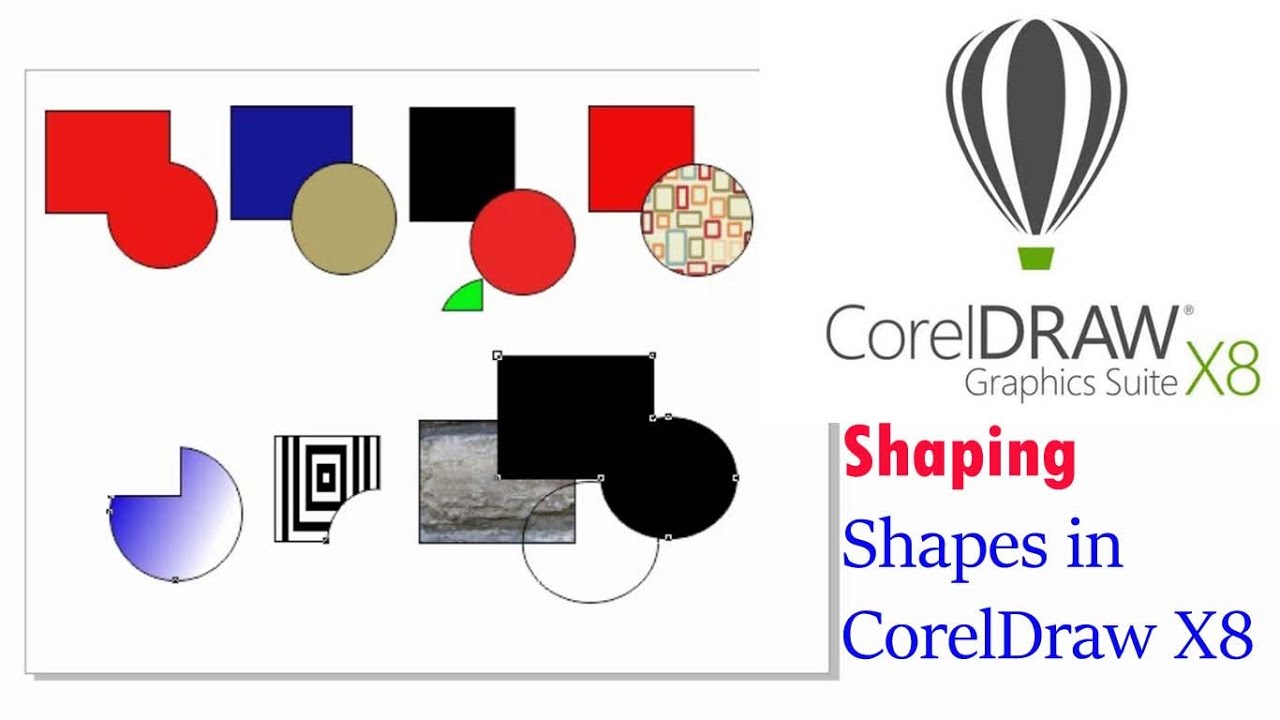 How To Shaping Objects Combine Shapes In CorelDraw X8 YouTube How To Shaping Objects Combine Shapes In CorelDraw X8 YouTube