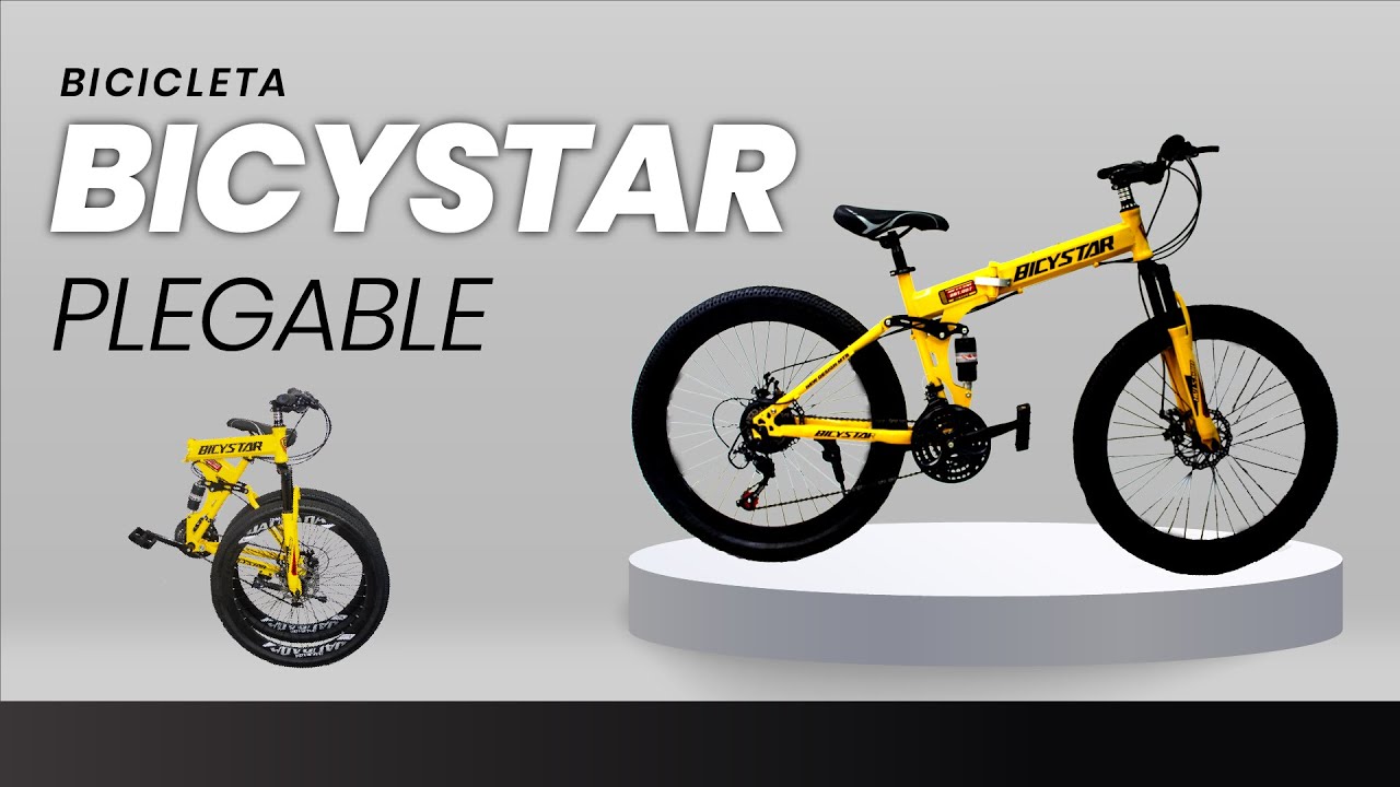 Bicystar amarillo Bicicleta Plegable aro 26" Riy Movil SAC - YouTube
