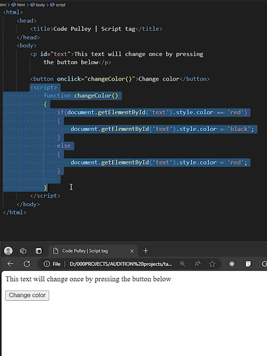SCRIPT tag | HTML tag of the Day | Learn HTML - YouTube