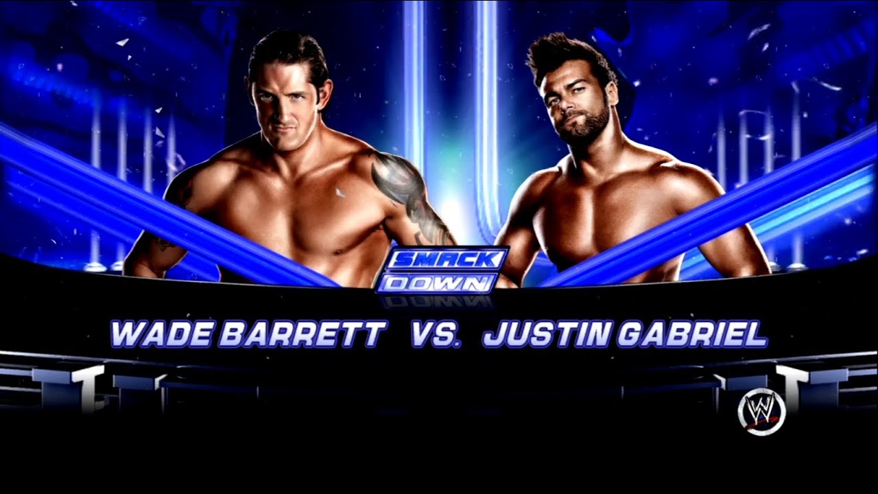 WWE 13 Wade Barrett VS Justin Gabriel - Smackdown 2 Match 4 - YouTube