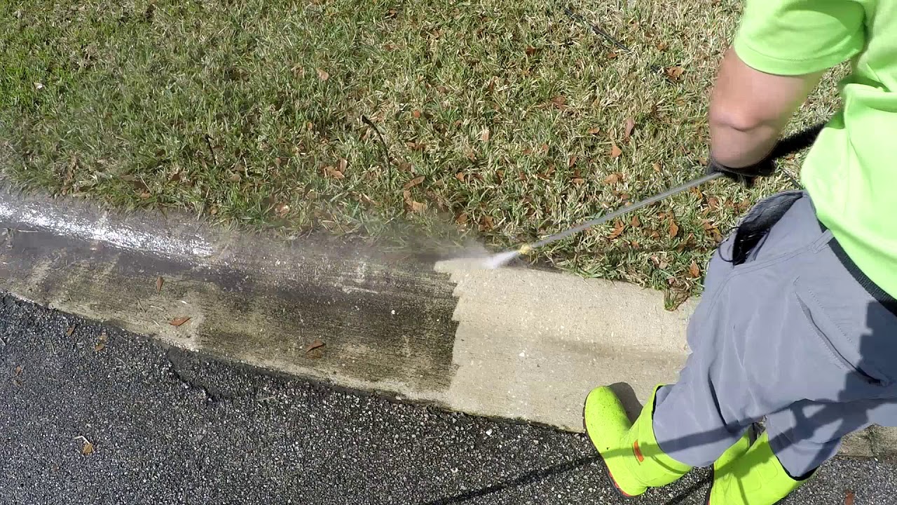 Pressure Washing The Curb (Yes, It Is Satisfying) | Kicking Dirt to the ...