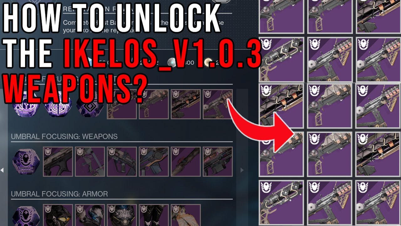 HOW TO UNLOCK THE IKELOS_V1.0.3 WEAPONS IN DESTINY 2? - YouTube