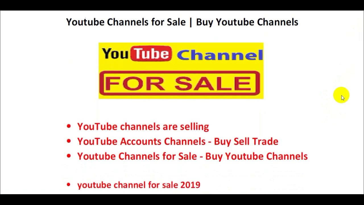 Shopping Vblog : How To Youtube Channels for Sale | How To Buy Youtube ...