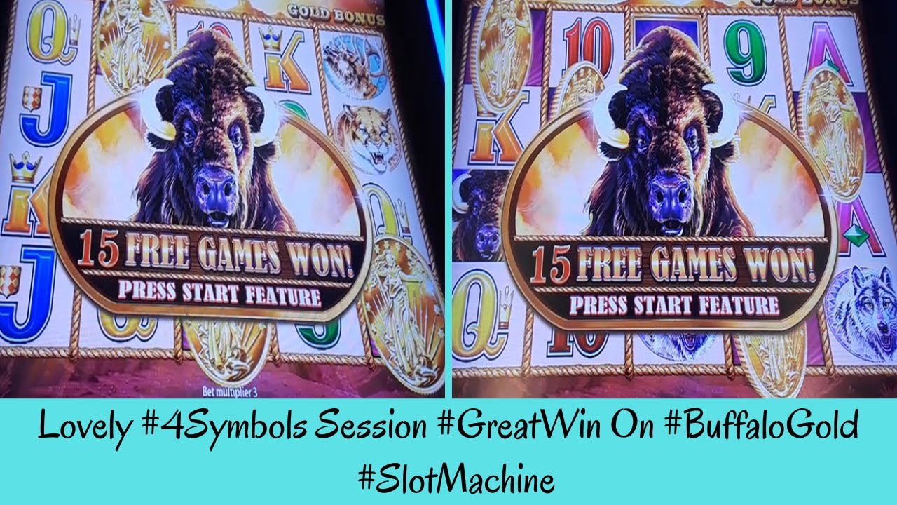 Lovely 4 Symbols Bonus Session GREAT WIN On BUFFALO GOLD Slot Machine ...