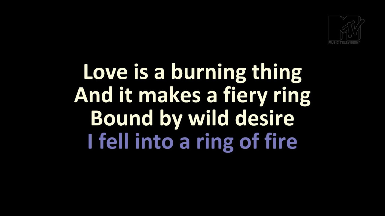 Johnny Cash - Ring Of Fire (Karaoke) - YouTube