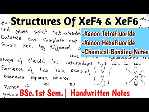 Structure Of XeF4 & XeF6 | Xenon Tetrafluoride & Xenon Hexafluoride ...