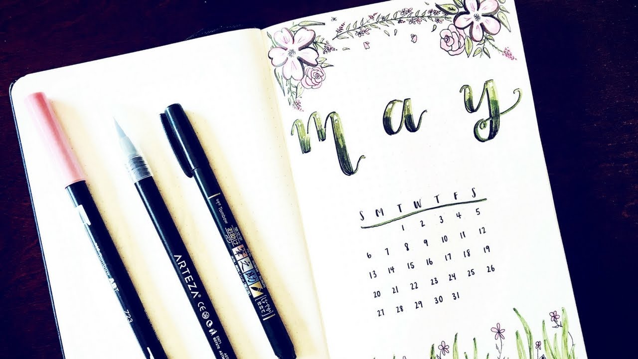 Plan With Me May 2018 Simple Floral Theme Bullet Journal Setup plan-with-me-may-2018-simple-floral-theme-bullet-journal-setup