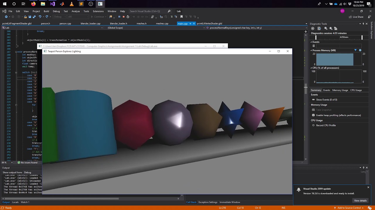 TCD Computer Graphics Fall 2019 - Assignment 1 - YouTube