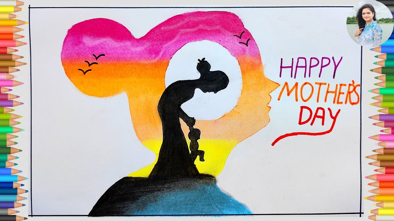 Mothers Day Drawing | How to Draw Mothers Day Drawing | Happy Mothers ...