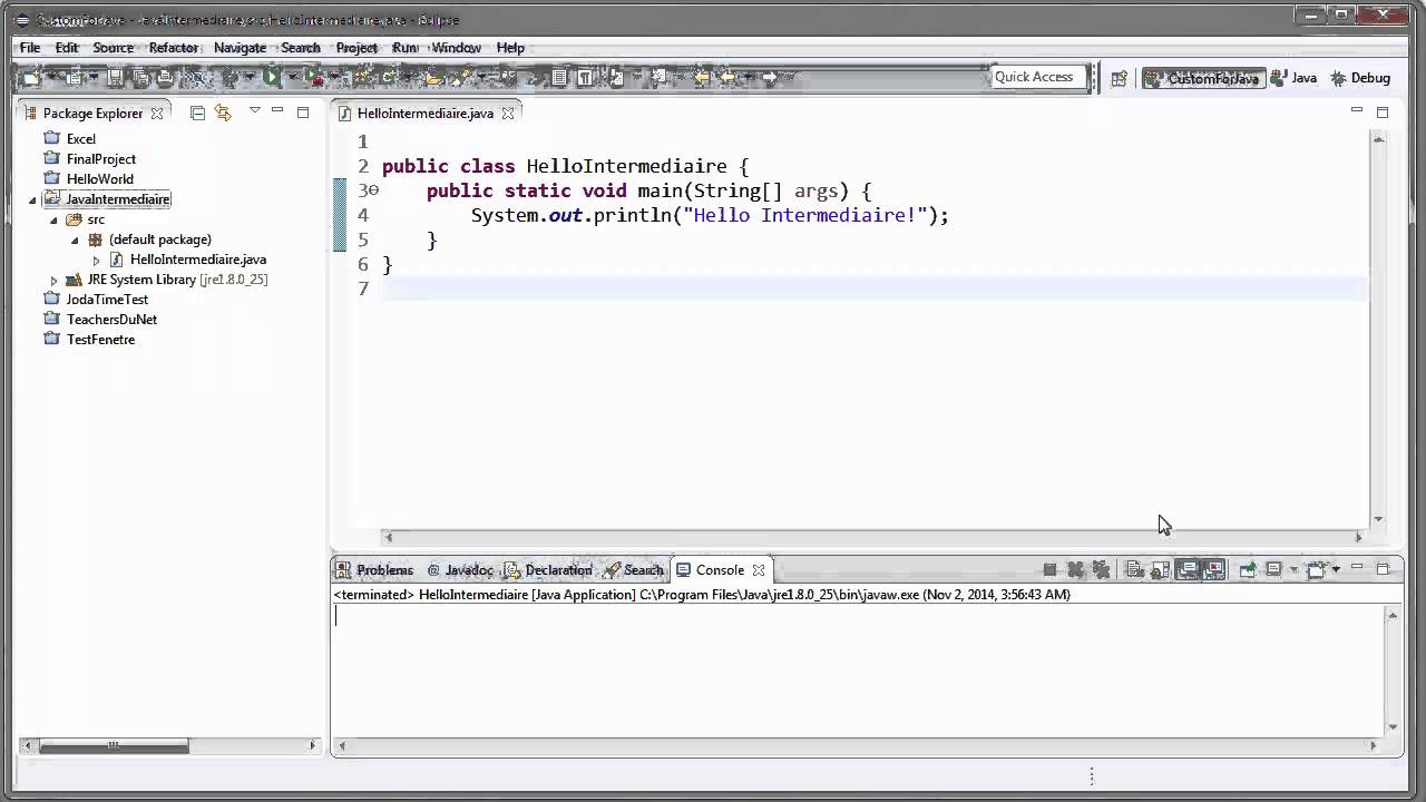 JAVA (Intermédiaire) - 1 - Introduction - YouTube