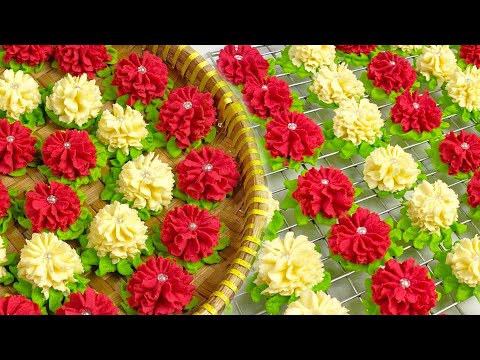 Cookies Lebaran - Semprit Dahlia 3 bahan pake Oven Tangkring