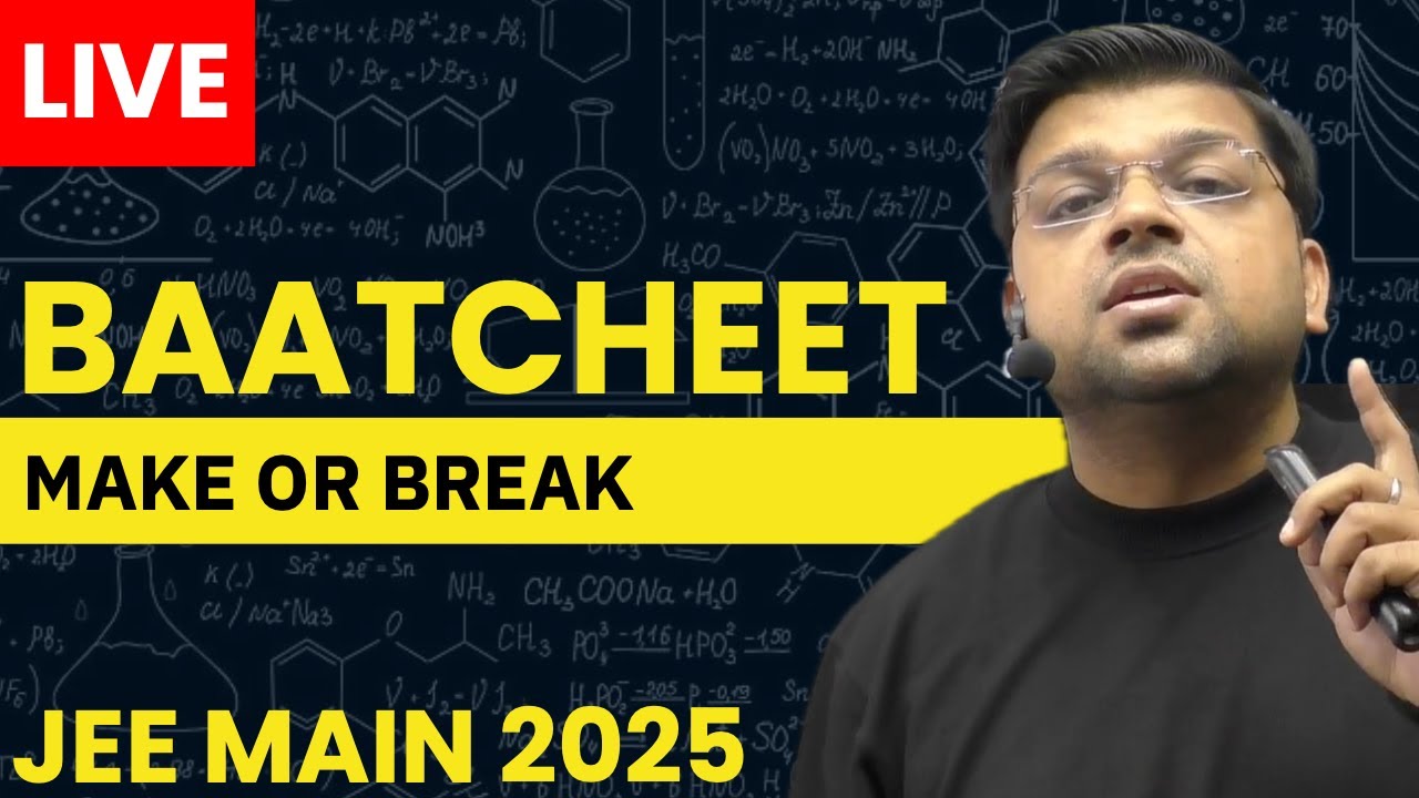 JEE Main April Attempt 2025 - LIVE Discussion w Chaitanya Sir - YouTube