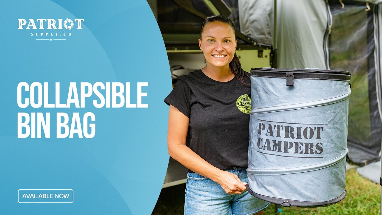 Patriot Campers Collapsible Bin Bags | The Ultimate Camping Bin! - YouTube