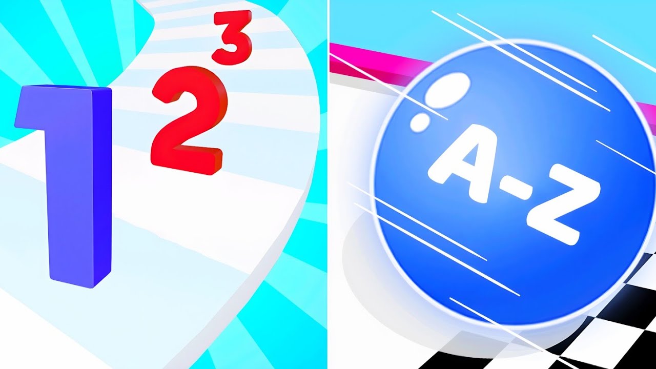 Number Merge Run vs A-Z Run 3D - Satisfying All Levels Games / New ...