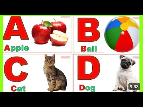 bacho ki abc/baccho ki abcd a for apple - YouTube