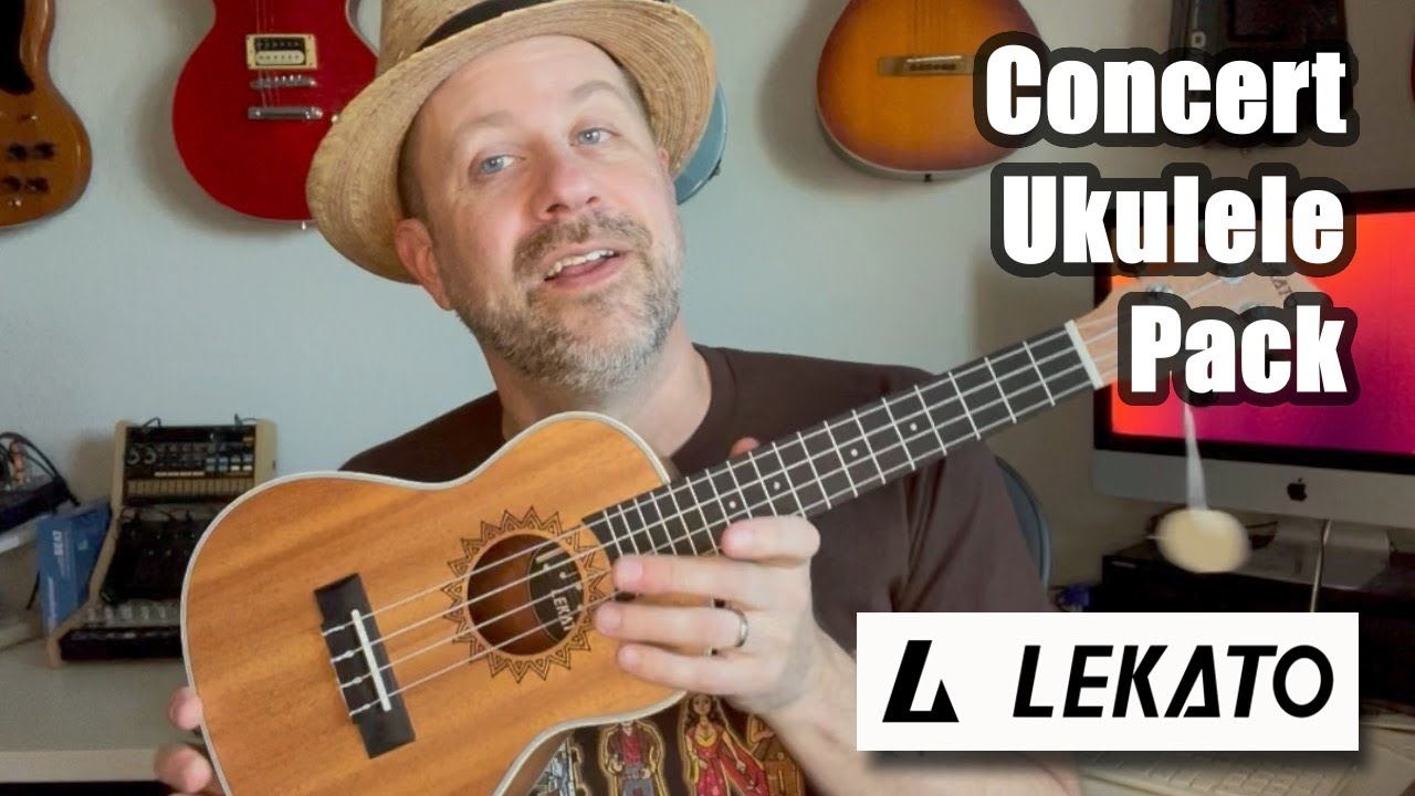 Lekato Concert Ukulele Pack: Unboxing & Review - YouTube