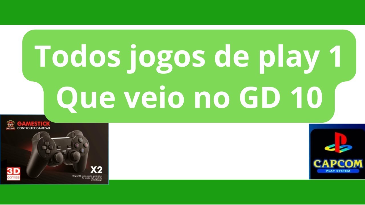 Jogos de play 1 que acompanha no GAME Stick G10 que vem no cartão 64GB ...