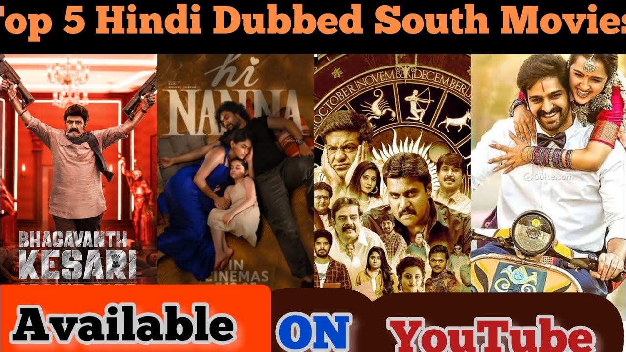 Top 5 Hindi Dubbed South Movies Available on YouTube I hi Nanna I ...