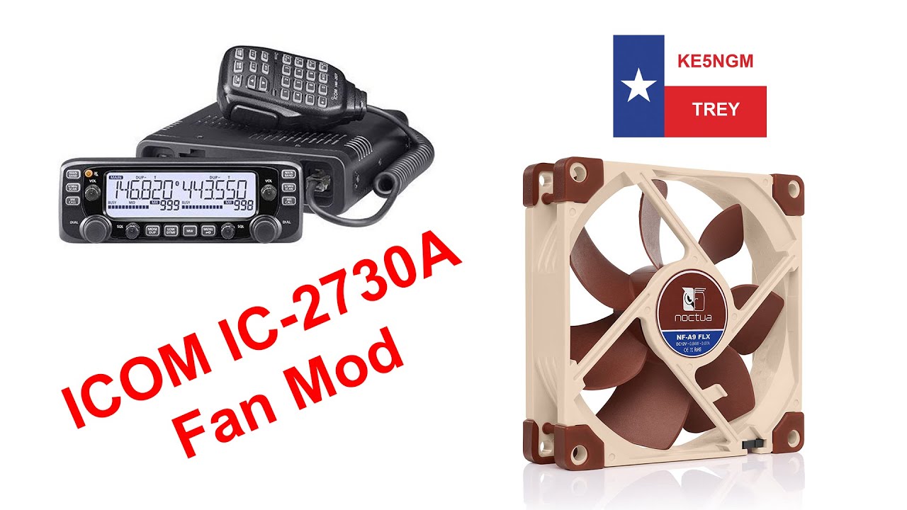 ICOM IC-2730A Fan Modification - YouTube