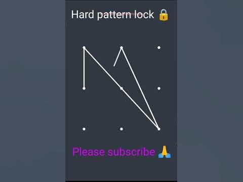 Hard pattern lock - YouTube