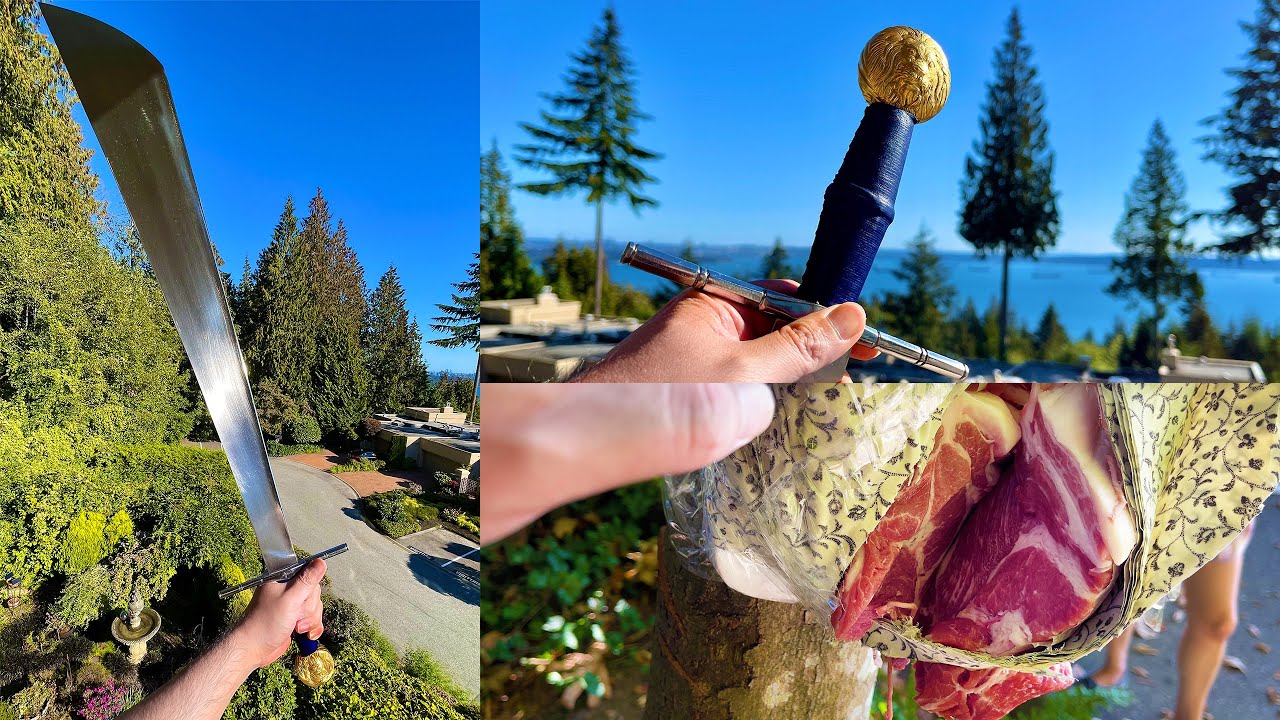 Huge Conyers Falchion Test Cutting and Review, The Levin Lance Design ...