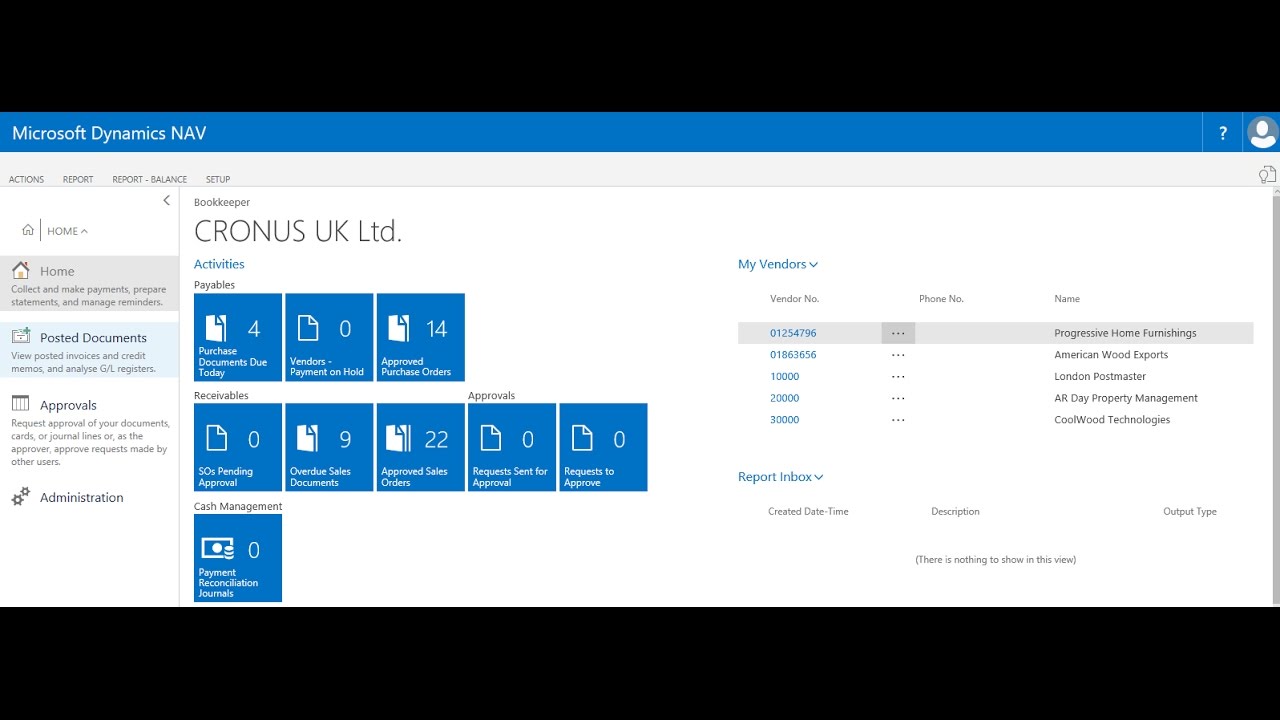 Dynamics NAV 2017 Web Client – the Navigation Pane - YouTube