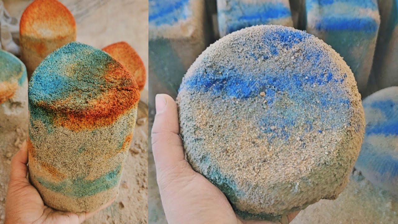 Colorful 🌈 Pure Sand || Dry 💦 Crumbling || - YouTube