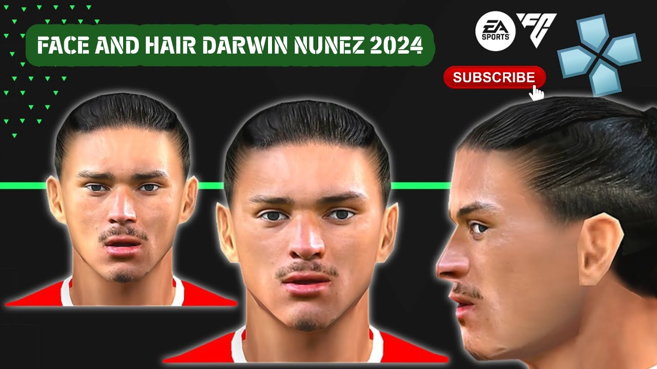 FACE AND HAIR DARWIN NUNEZ PES PSP 2024 - YouTube