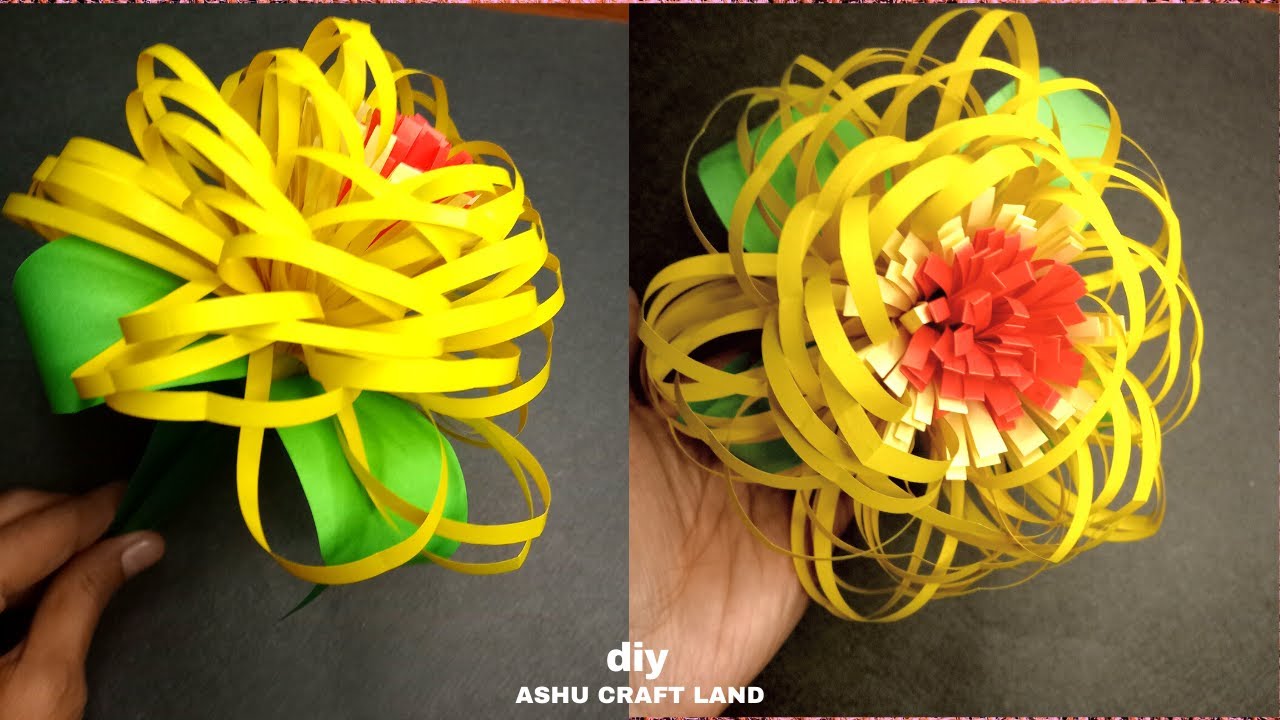 Beautiful Flower Making With color Paper | DIY paper Flowers - YouTube