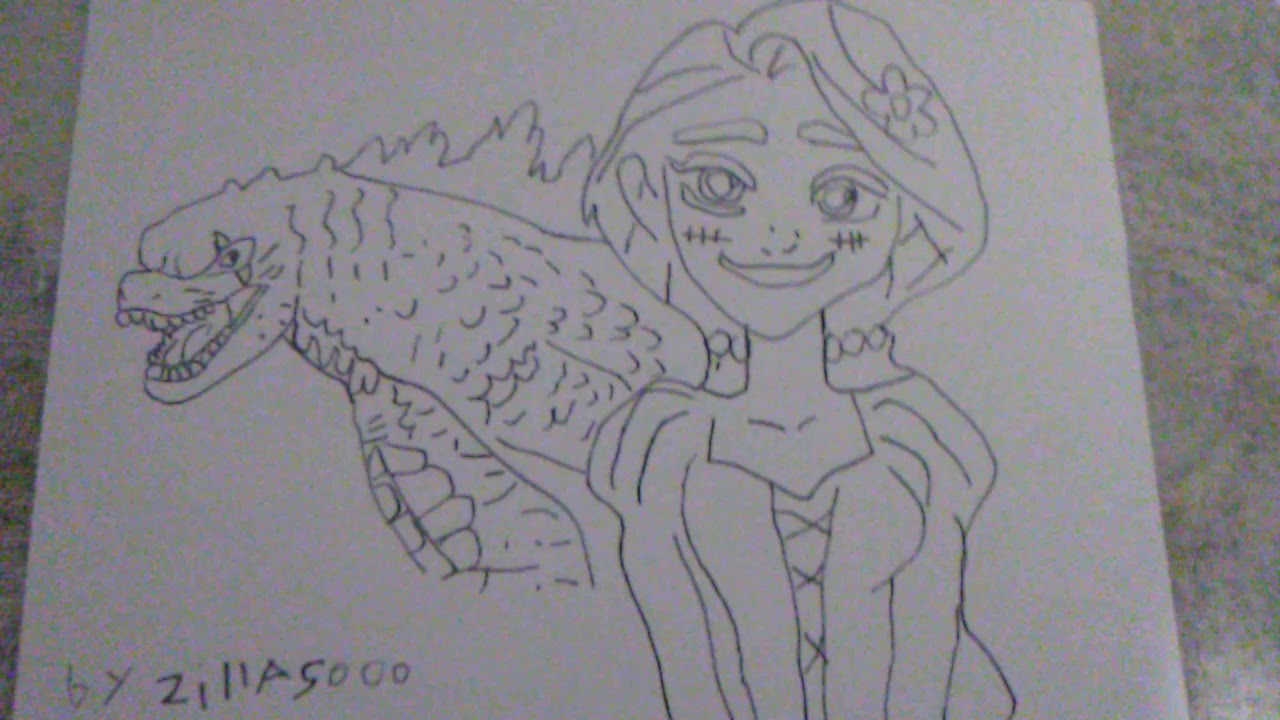 Fan art of Godzilla earth 2000 and Rapunzel - YouTube