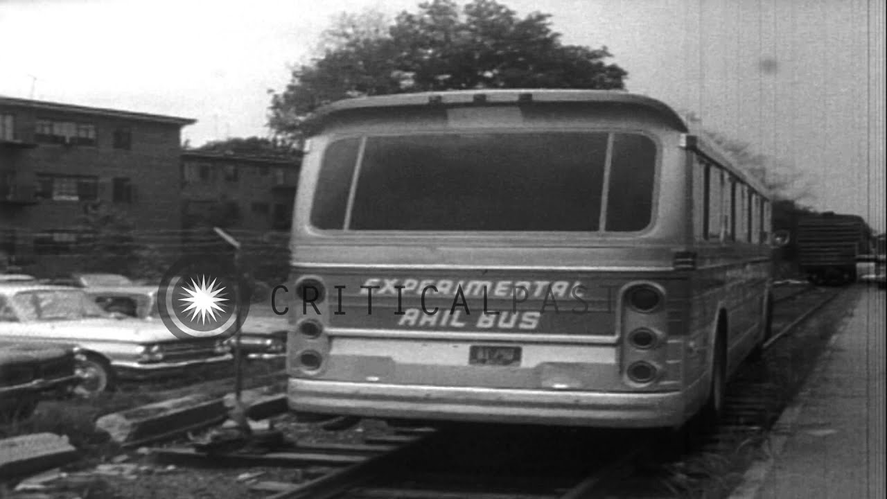 A rail bus for track and highway makes a test run in New York HD Stock ...