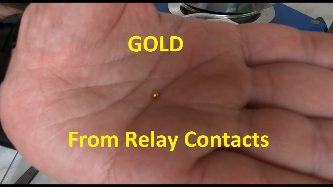 Gold Recovery from Relay Contacts - YouTube