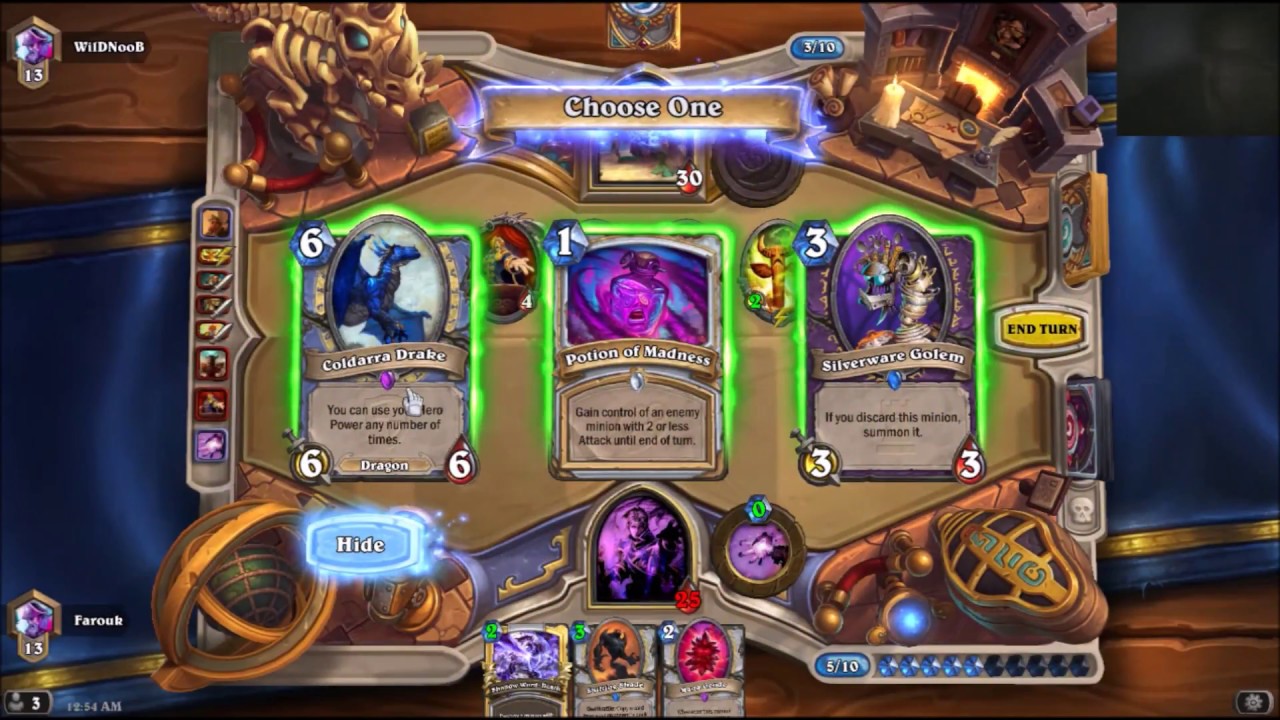 [Hearthstone] Coldarra Drake + Raza+ Shadowform combo - YouTube