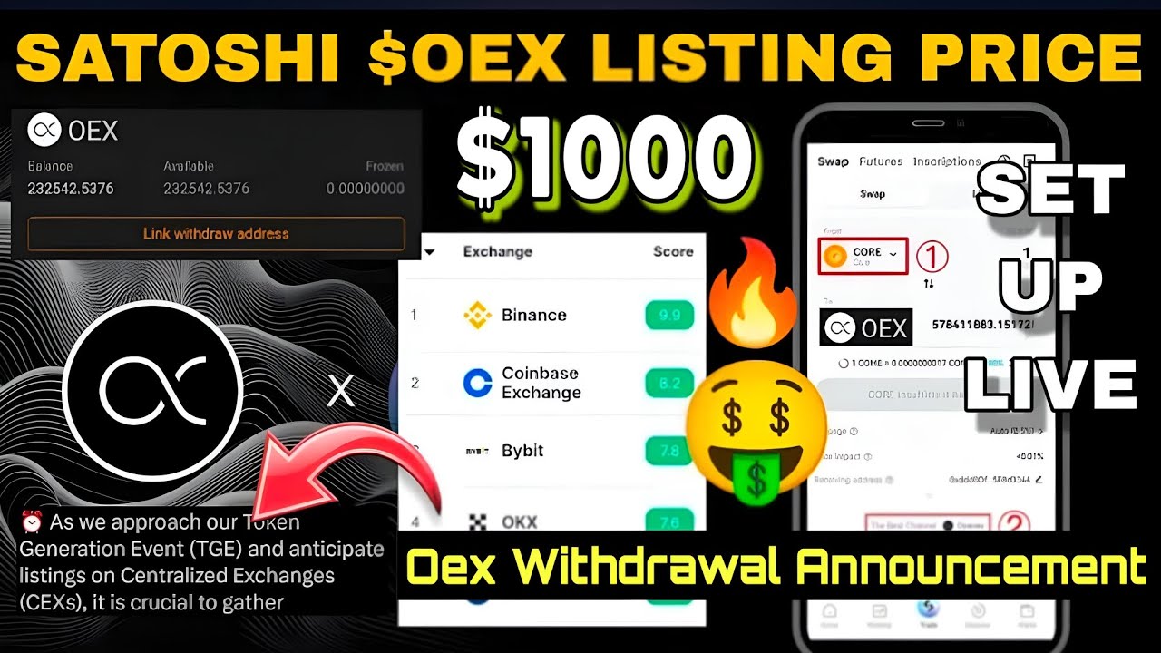 Big News 💥 Satoshi Oex Listing Update Oex Withdrawal Announcement 😱
