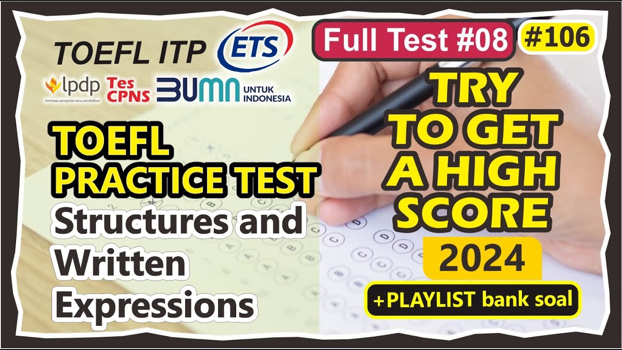 TOEFL ITP structure practice test with answers #toeflpracticetest # ...