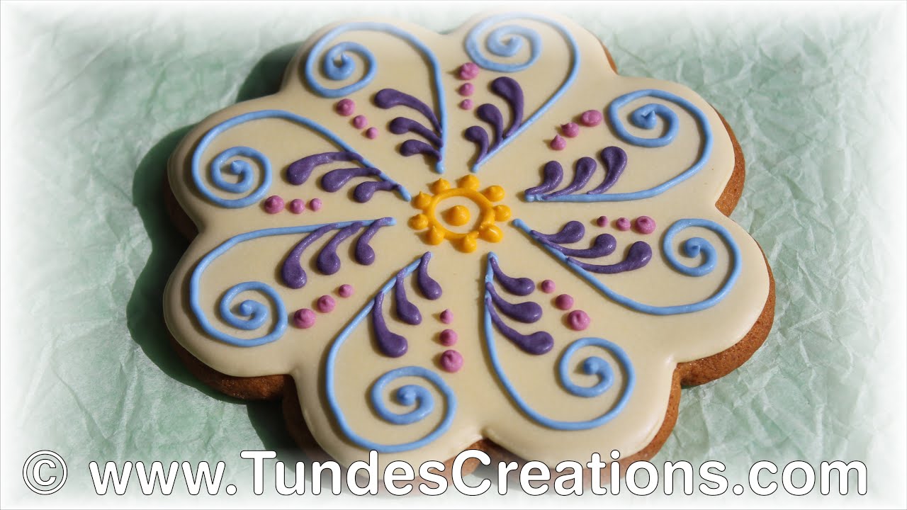 Cookie decorated using TruColor natural food colors 3. - YouTube