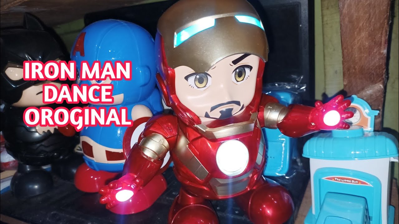 Unboxing mainan Iron Man dance _ mainan iron man dance original - YouTube