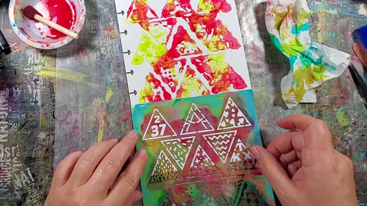 Cat Kerr: Art Journaling with StencilGirl® Products - YouTube