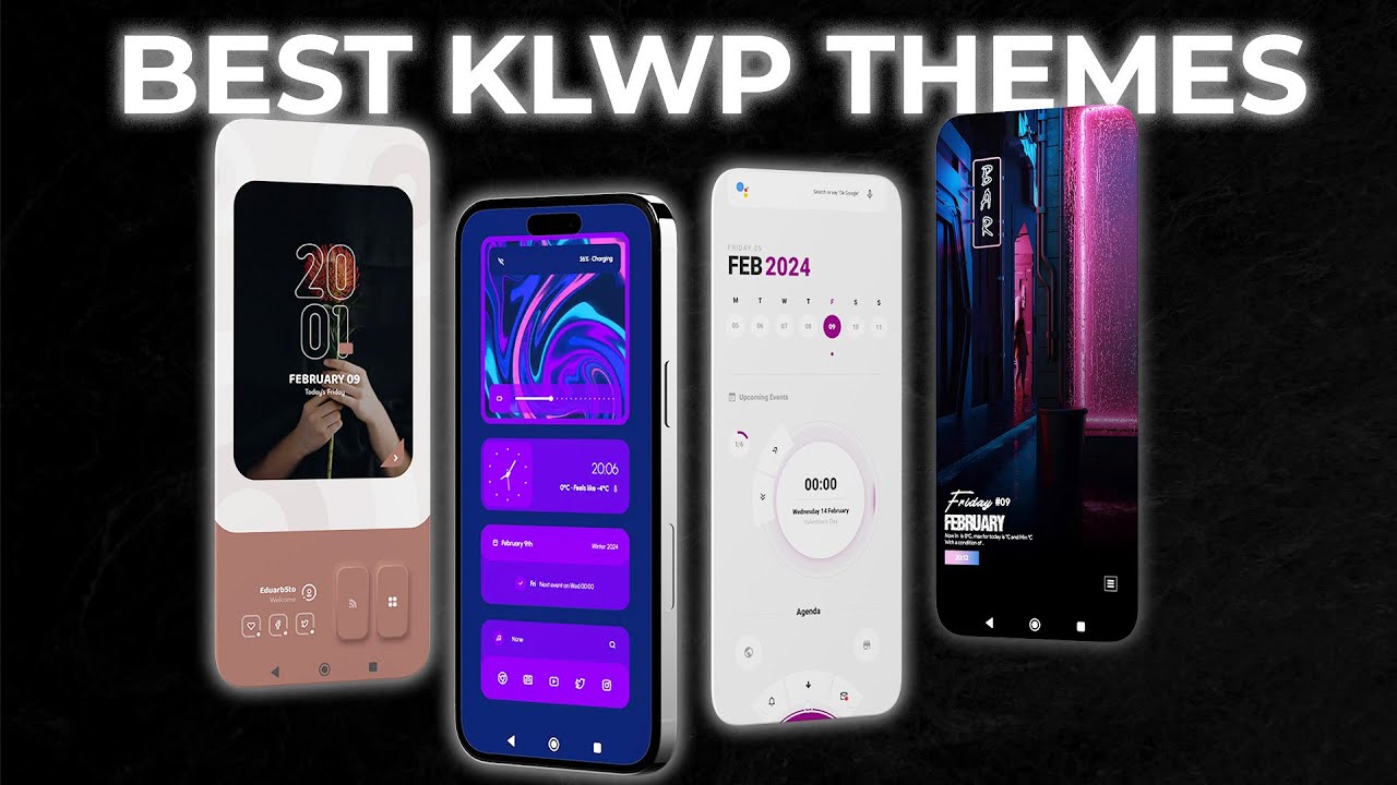 8 Best KLWP Themes of 2024 | Simple Themes for Android - YouTube