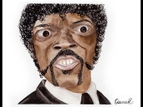 Painting Samuel L. Jackson (Jules Winnfield) - YouTube