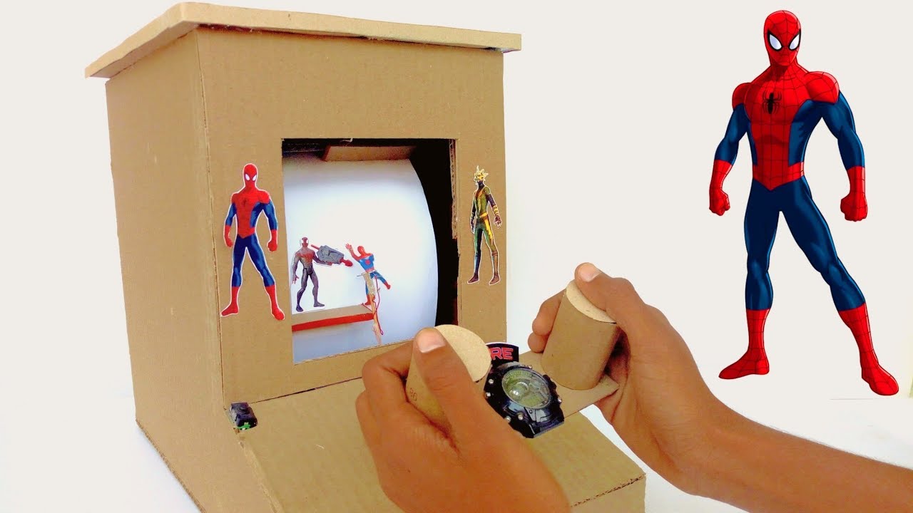 How to make Spiderman Desktop Game from Cardboard - YouTube