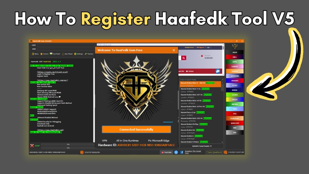 How To Download and Register Haafedk Tool V5 | Samsung FRP Bypass Tool ...