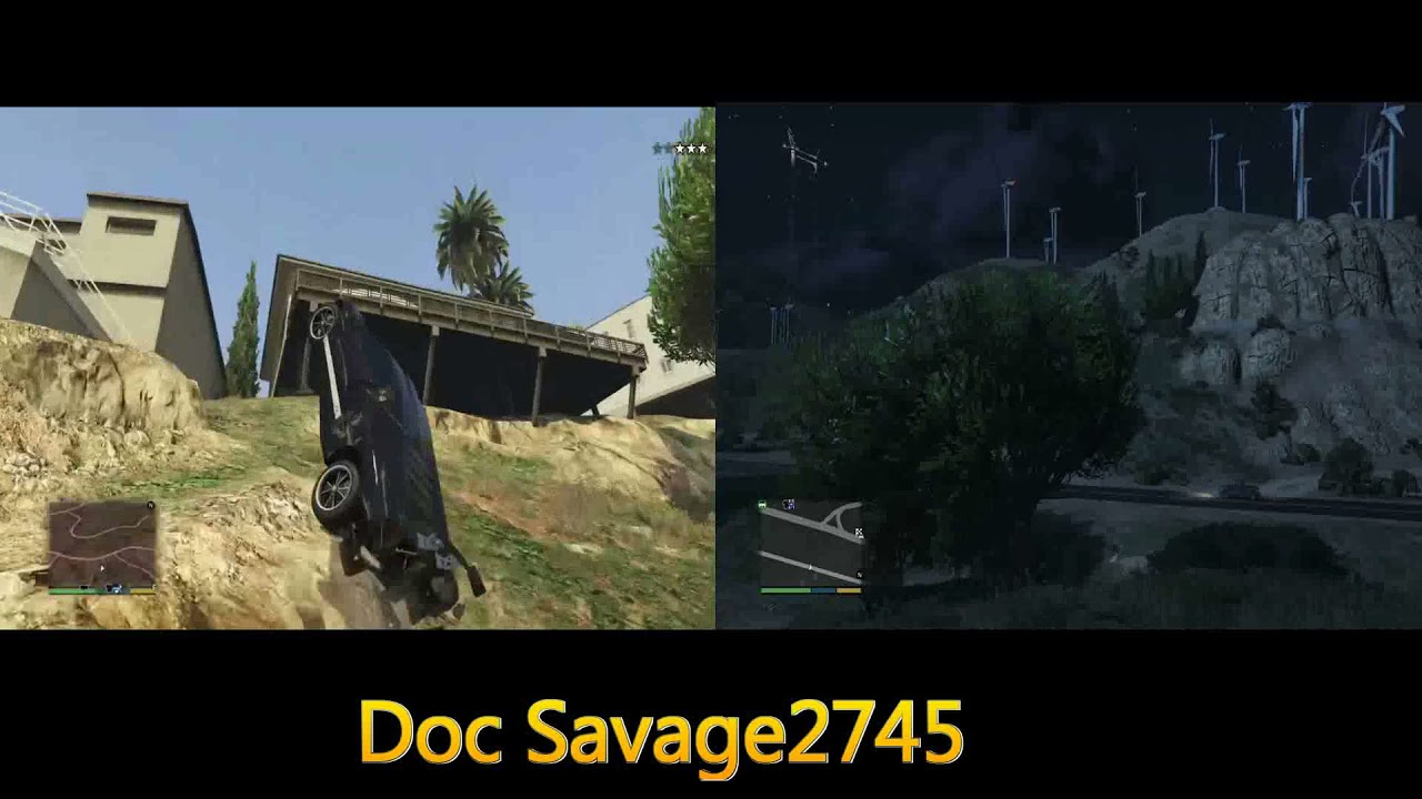 Clip: GTA V in Split Screen #2 / XBox One S . HD - YouTube