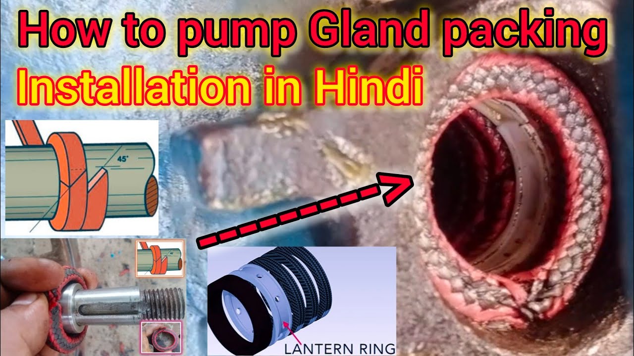 how to pump gland packing install | pump gland rope installation ...