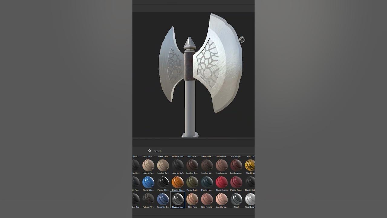 3D Modelling a BATTLE AXE PART 5| Autodesk Maya+Substance 3D Painter | #substancepainter #shorts ...