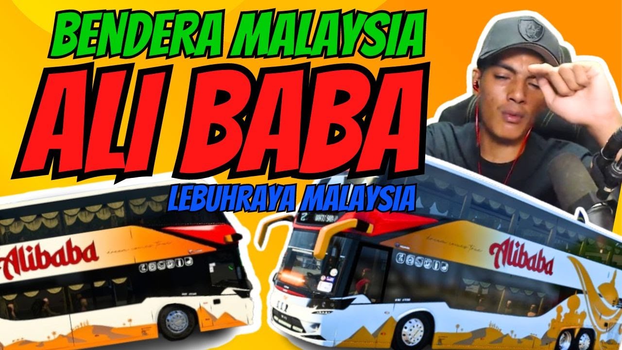 BAS ALI BABA DUA TINGKAT ADA BENDERA BESAR MALAYSIA ?? LAIN MACAM ...