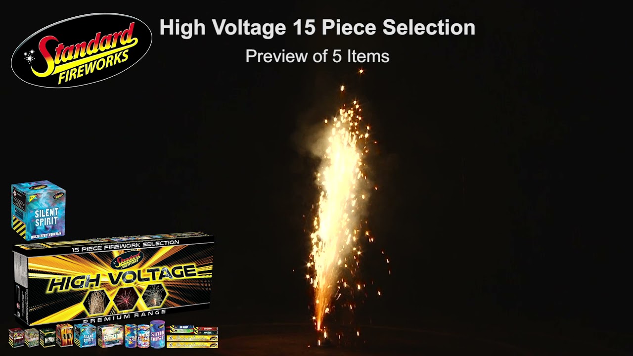 High Voltage 15 Piece Selection - Standard Fireworks - YouTube