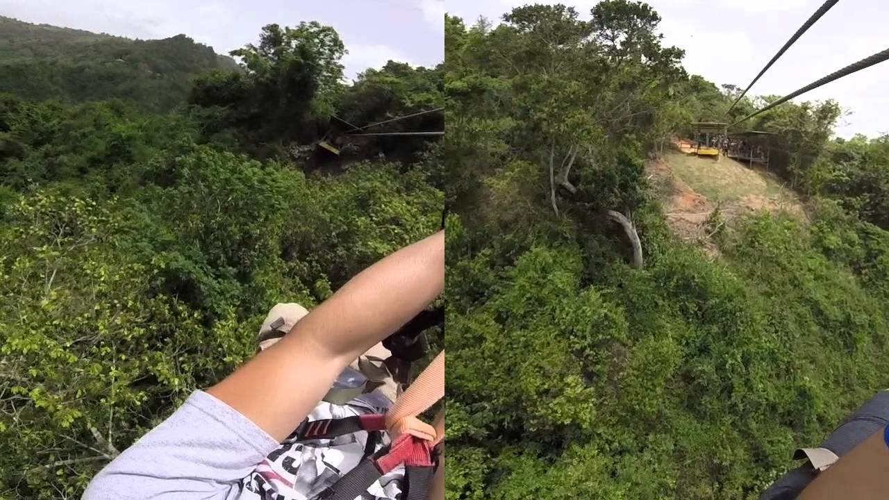 GoPro Puerto Ric Zip Lining in Toro Verde - YouTube