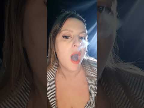 sexy inhales, nose exhales, lots of smoke, Marlboro red 100s and a hot smoking girl #smokingfetish