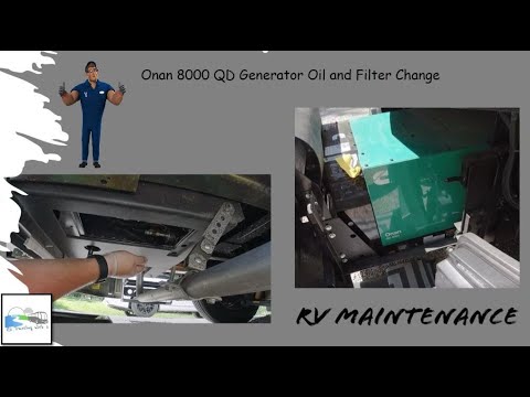 Onan 8000 QD Generator Oil and Filter Change - YouTube
